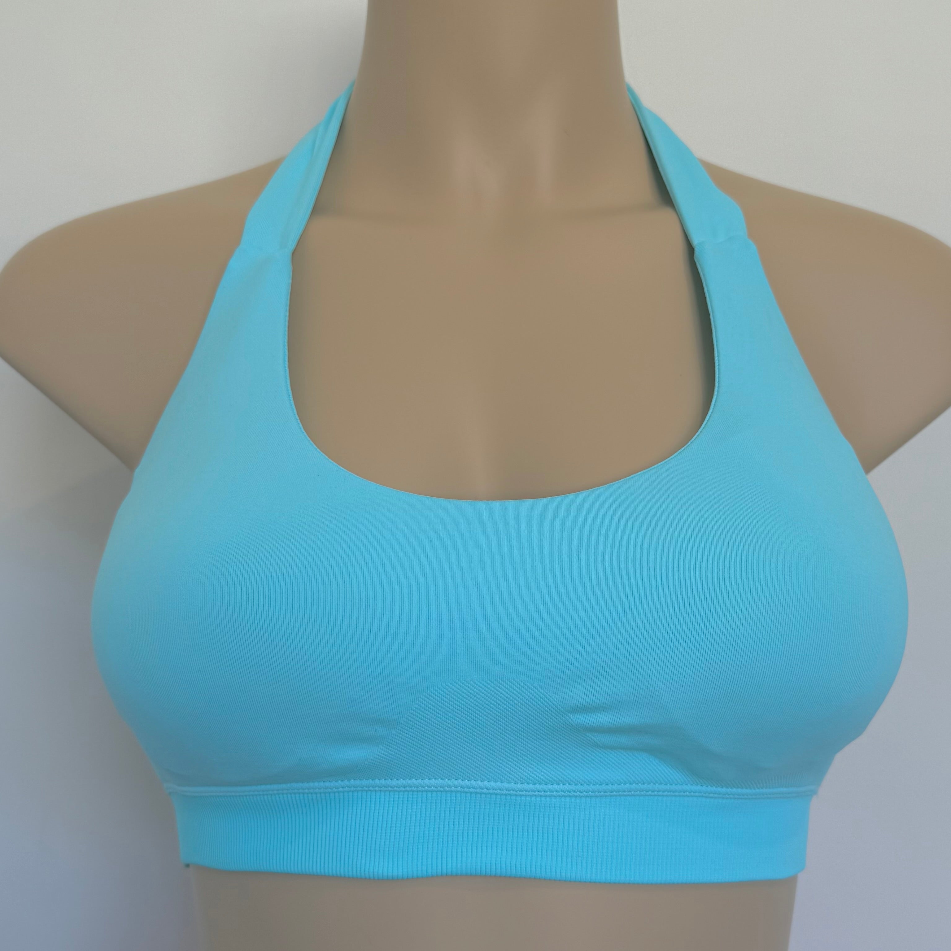 IMPACT HALTER CROP - SKY BLUE (NEW LOGO) – DYLAN CO THE LABEL