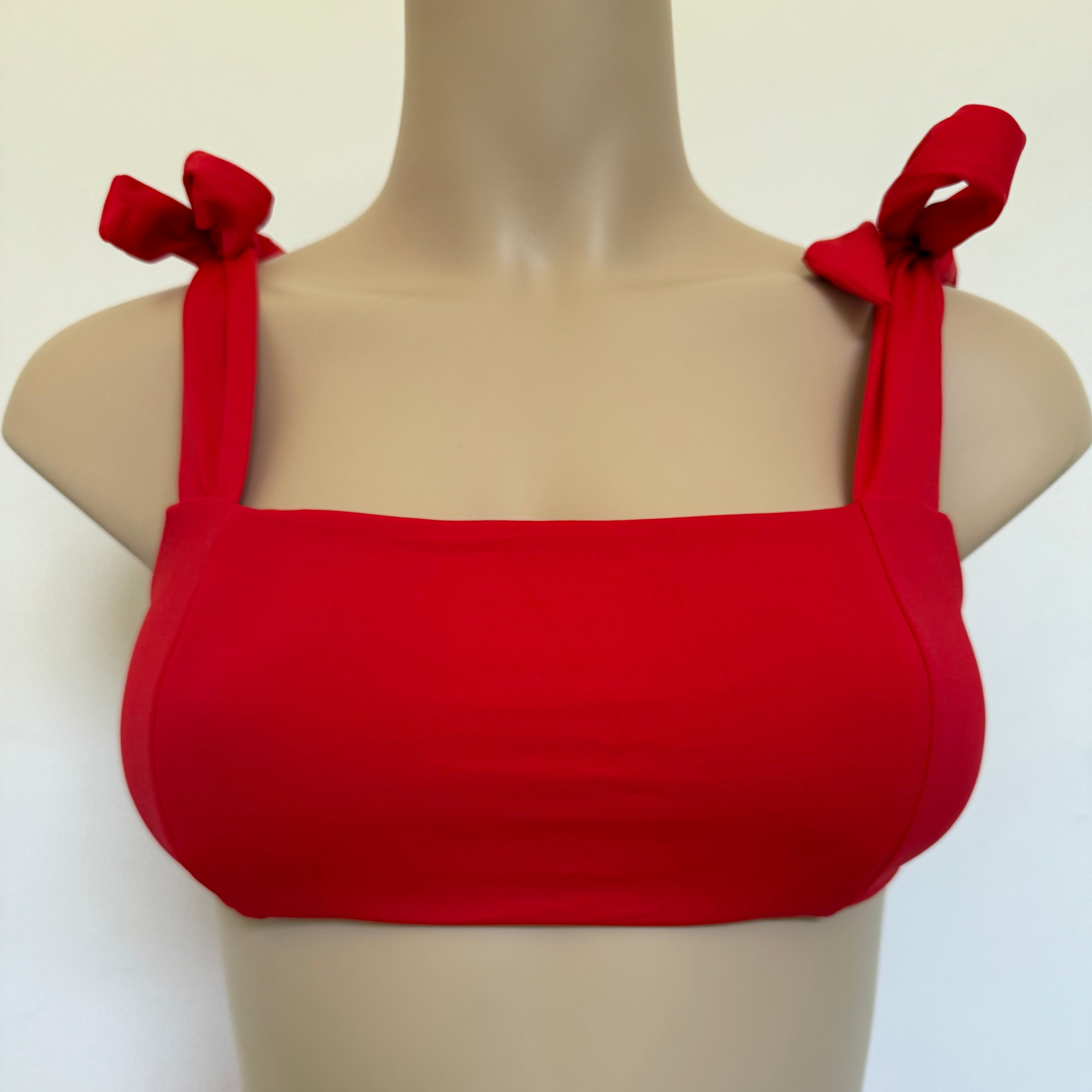 BIKINI TUBE TOP - BRIGHT RED – DYLAN CO THE LABEL