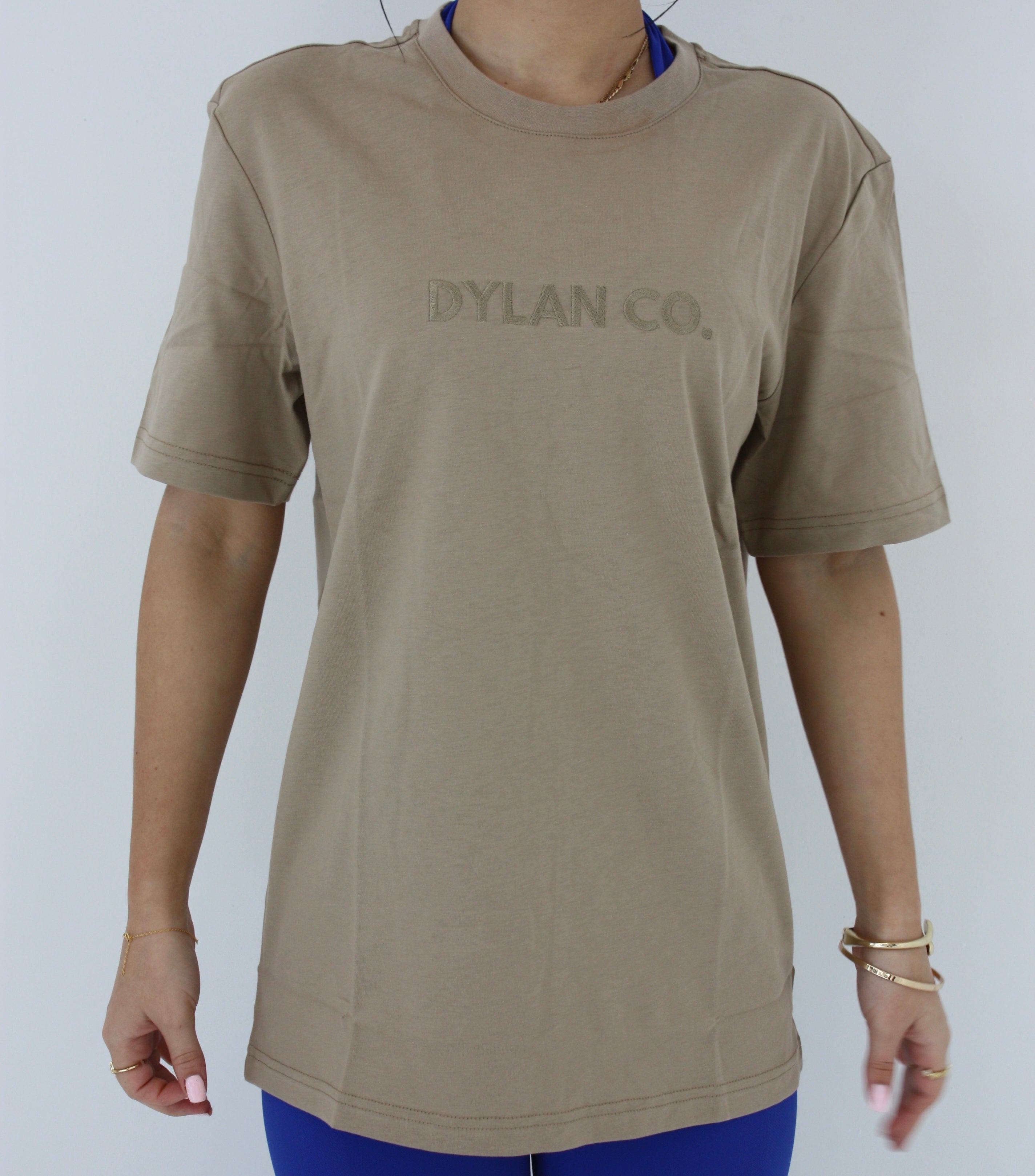 Unisex Logo Tee - Dark Beige – DYLAN CO THE LABEL